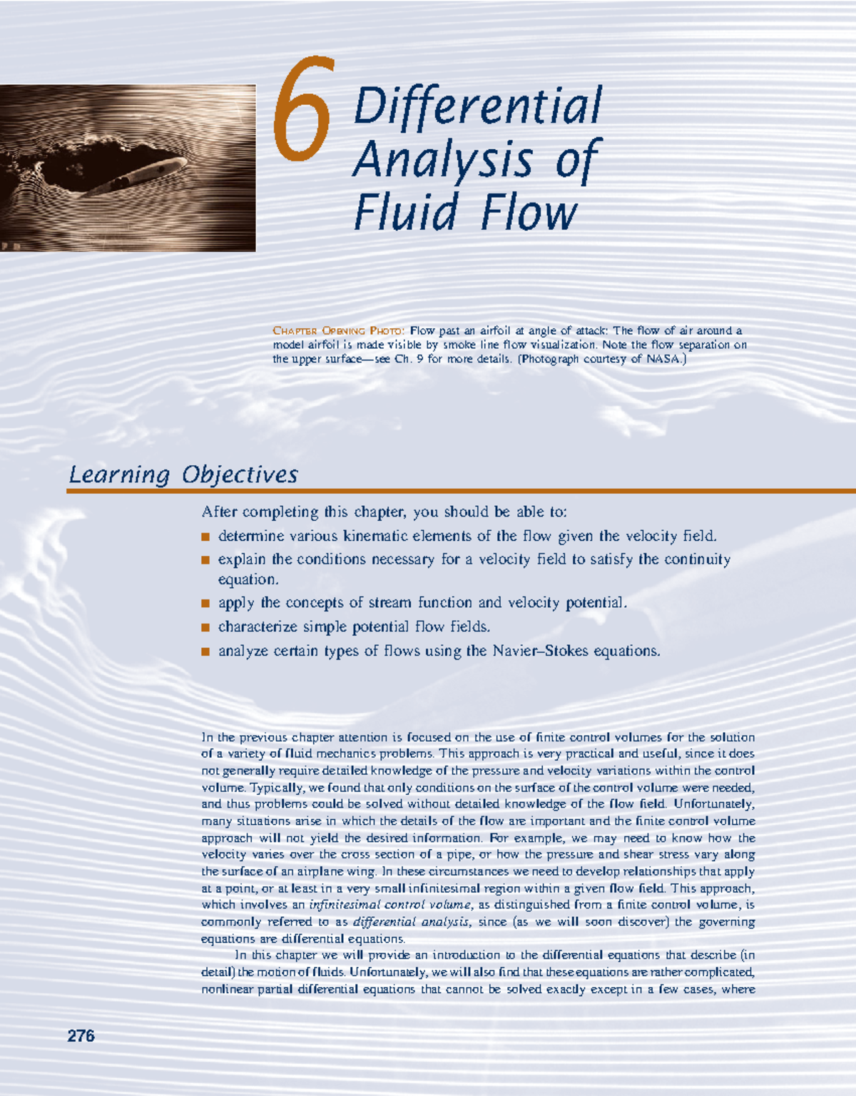 Differential Analysis of Fluid Flow (ENGR 101) - Chapter 6 Overview - Studocu