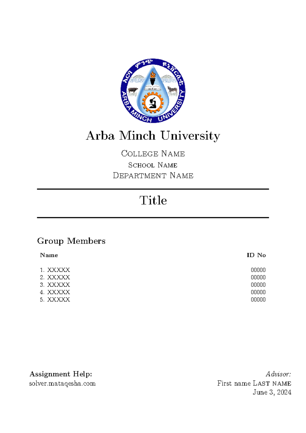 AMU cover template - Geotechnical Engineering - Arba Minch University ...