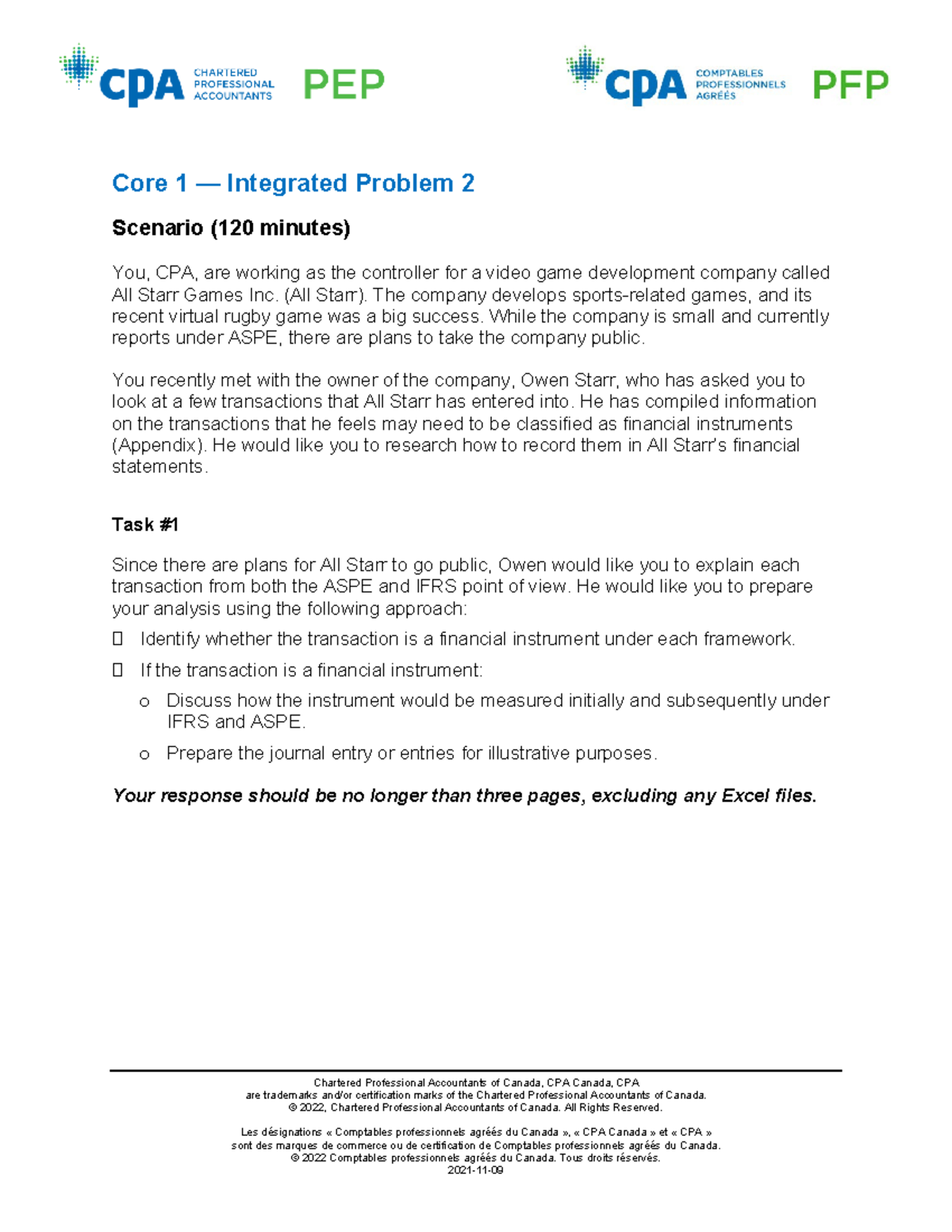 CO1-2201E - Core 1 Integrated Problem 2 Analysis & Audit Discussion ...