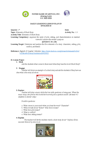 LP #1 - Elements of Communication - Lesson Plan in Oral Communication ...