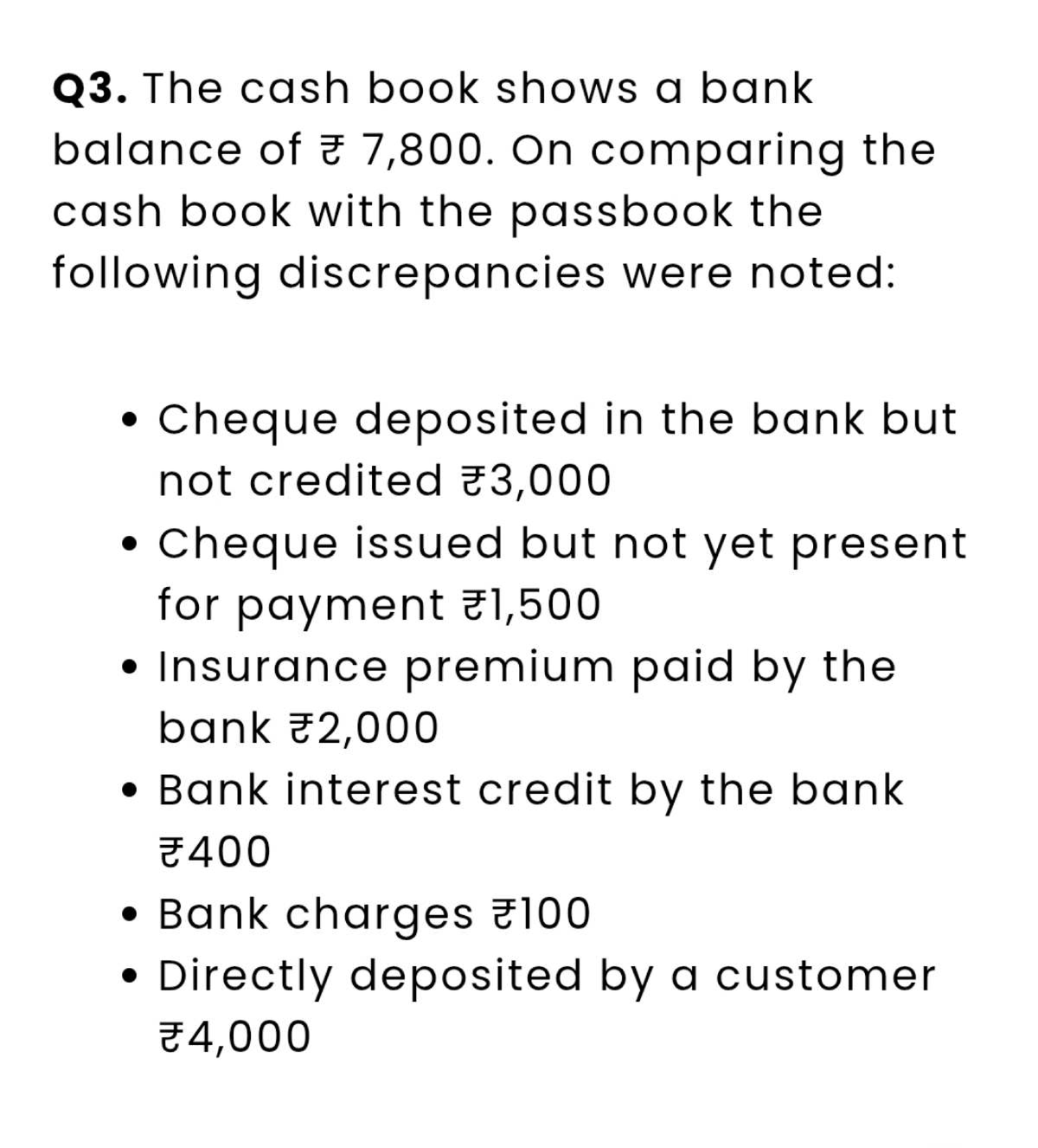 Bank Reconciliation Statement Preparation for Q3 & Q4 - Studocu