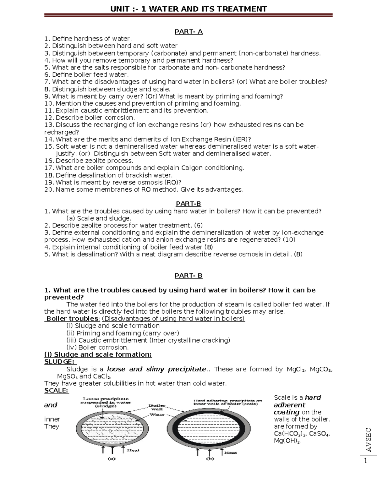 Water Technology and Management: Unit-I Overview and Key Concepts - Studocu