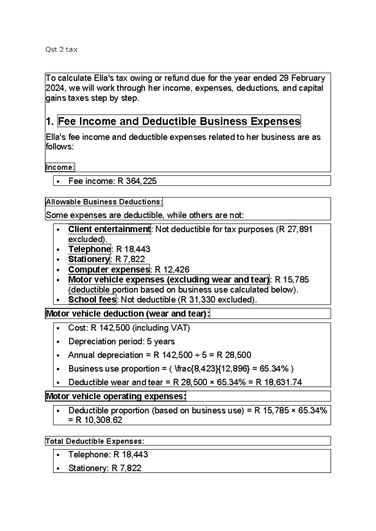 Tax Calculation and Provisional Tax Guide for 2024 (Qst 2 Tax) - Studocu