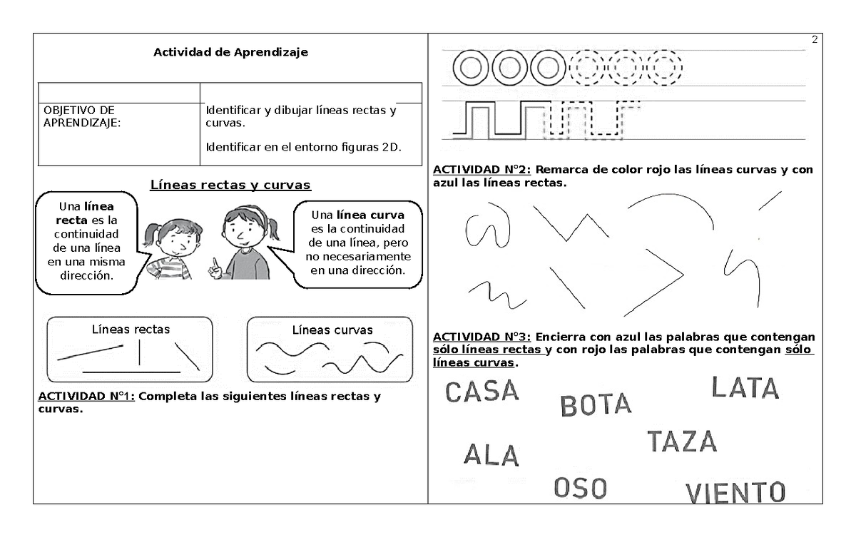 Guía 1: Líneas Rectas, Curvas y Figuras 2D - Actividades Básicas - Studocu