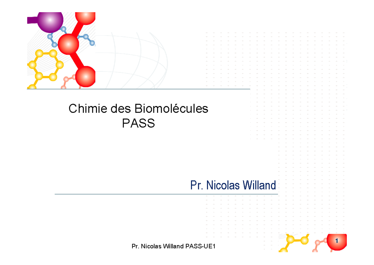 01 UE1 Lipides Alcanes-Cycloalcanes - Pr. Nicolas Willand PASS-UE ...