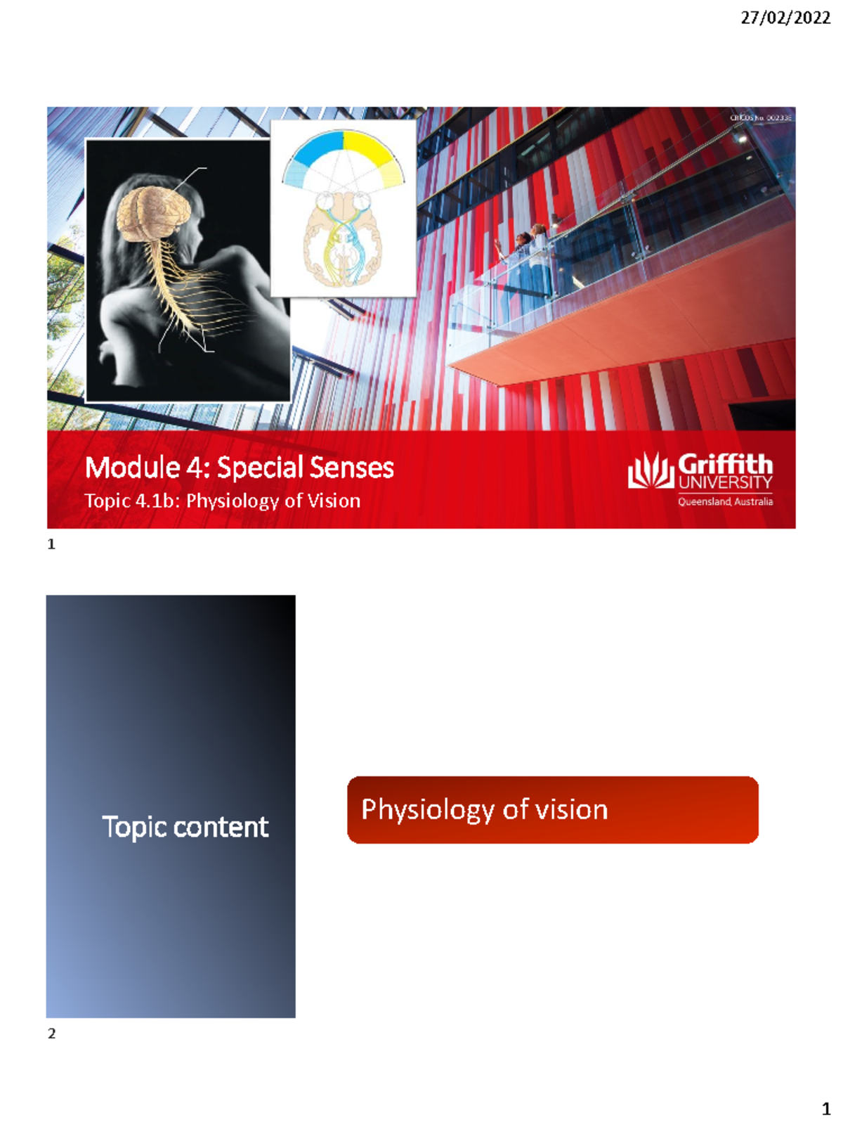 1016MSC Module 4: Physiology of Vision - Key Concepts & Processes - Studocu