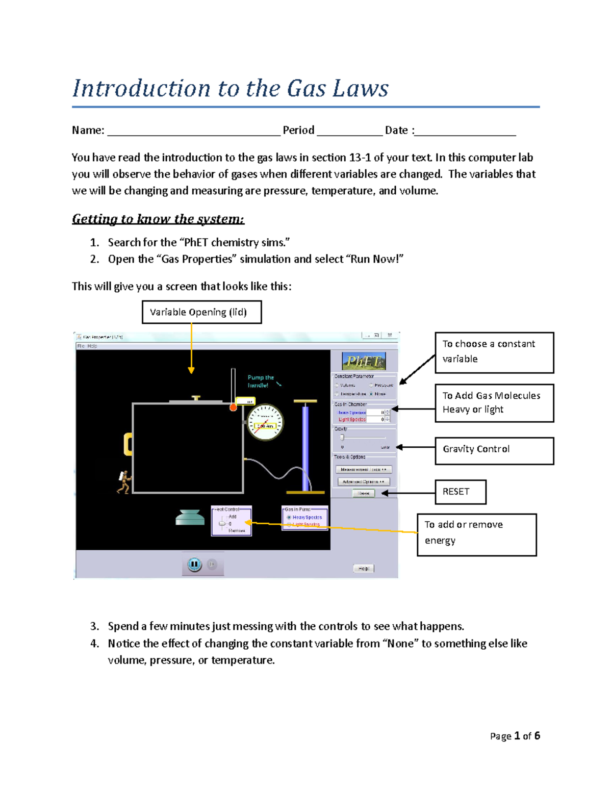 Gas Laws Lab Activity - PHET 4560 8083 - Studocu