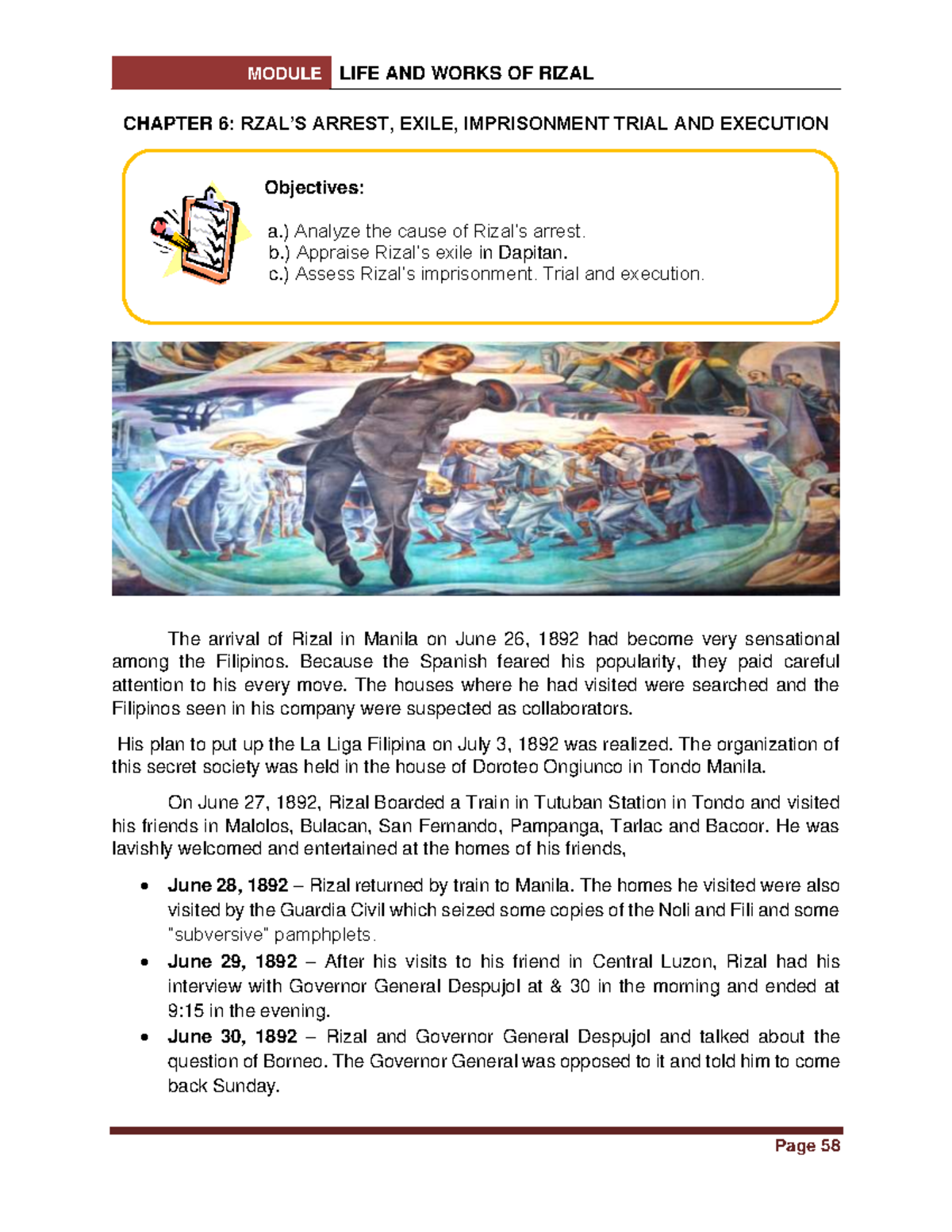 Chapter 6 - Rizal's Arrest, Exile, Imprisonment, and Execution Analysis ...