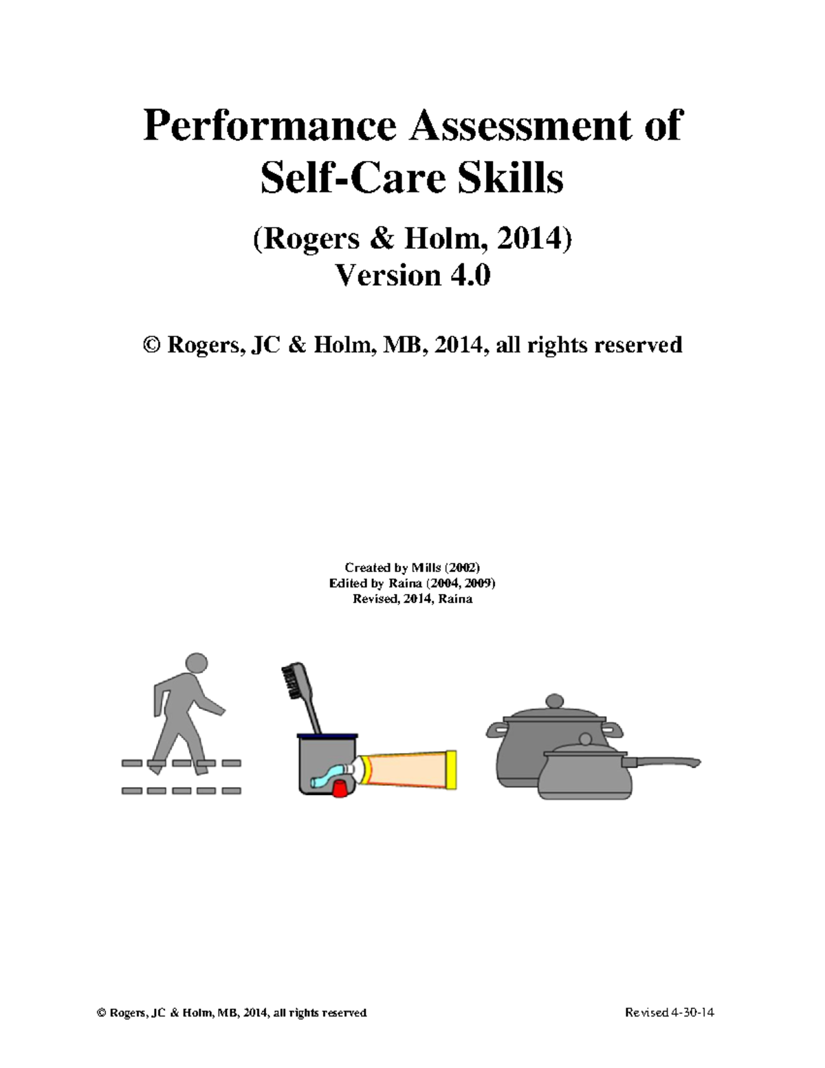 Self Care Assessment Skills