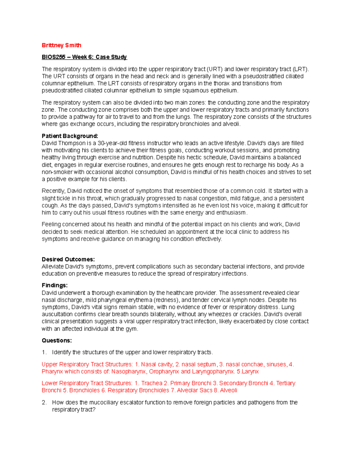 BIOS255 Week 6 Case Study: Respiratory System & Patient Analysis - Studocu
