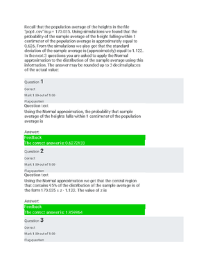 Statistic milestone Unit3 - 1 26/27 that's 96% RETAKE 26 questions were ...