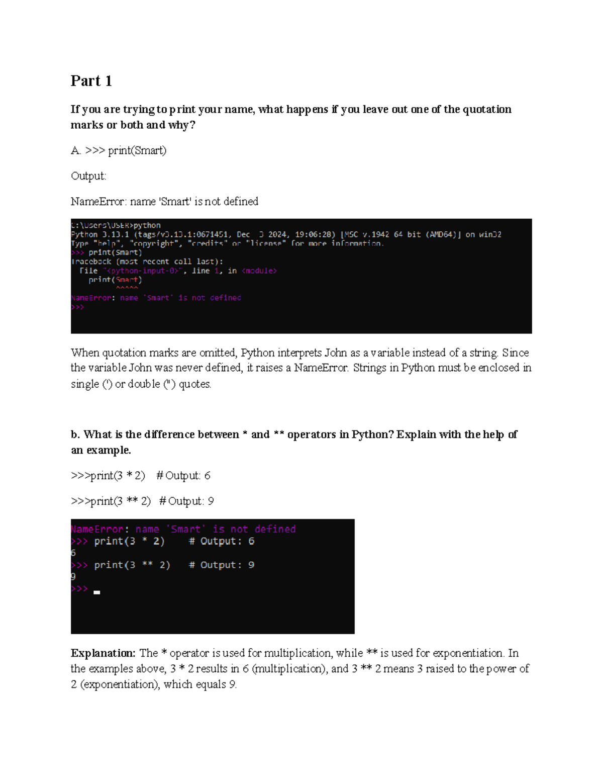 Prog Assignment 1: Understanding Python Syntax & Error Handling - Studocu