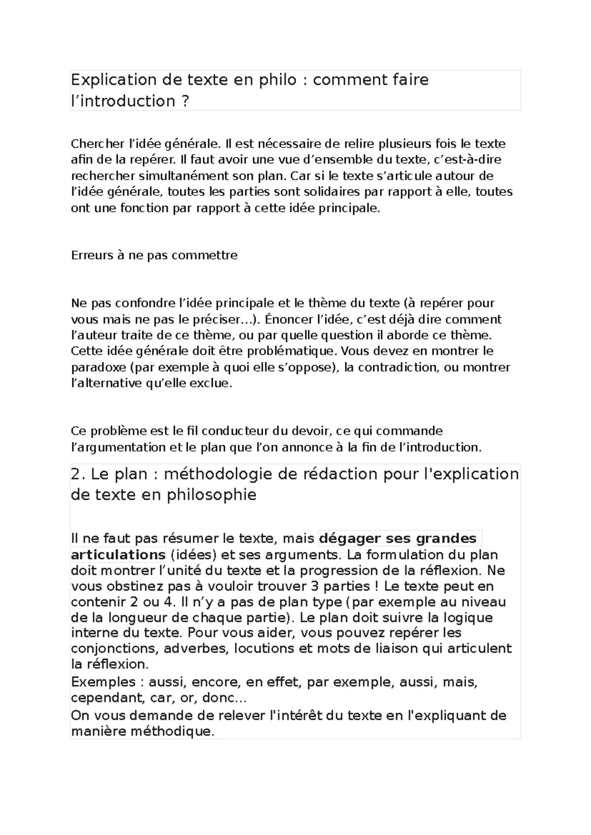 Document (15) - Méthodologie - Explication de texte en philo : comment ...