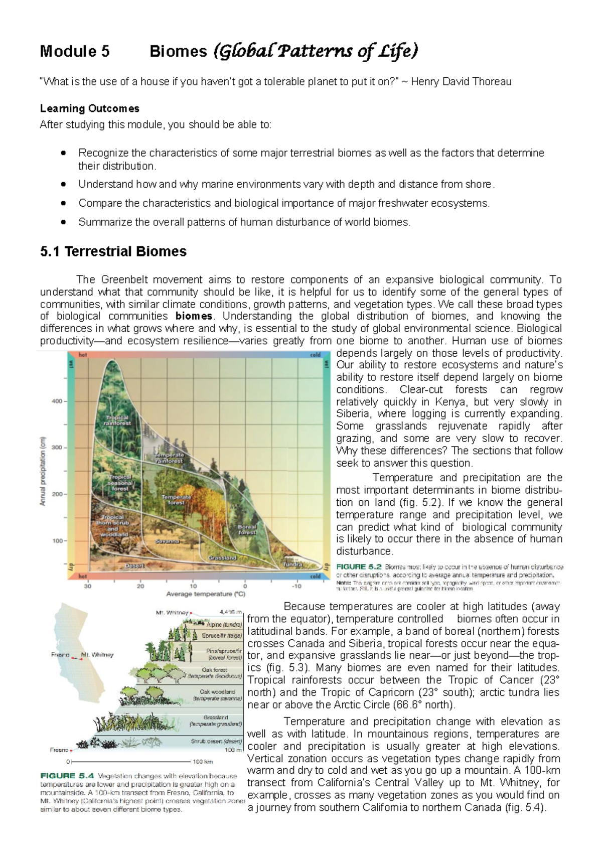 Environmental Science Module 5: Biomes and Ecosystem Dynamics - Studocu