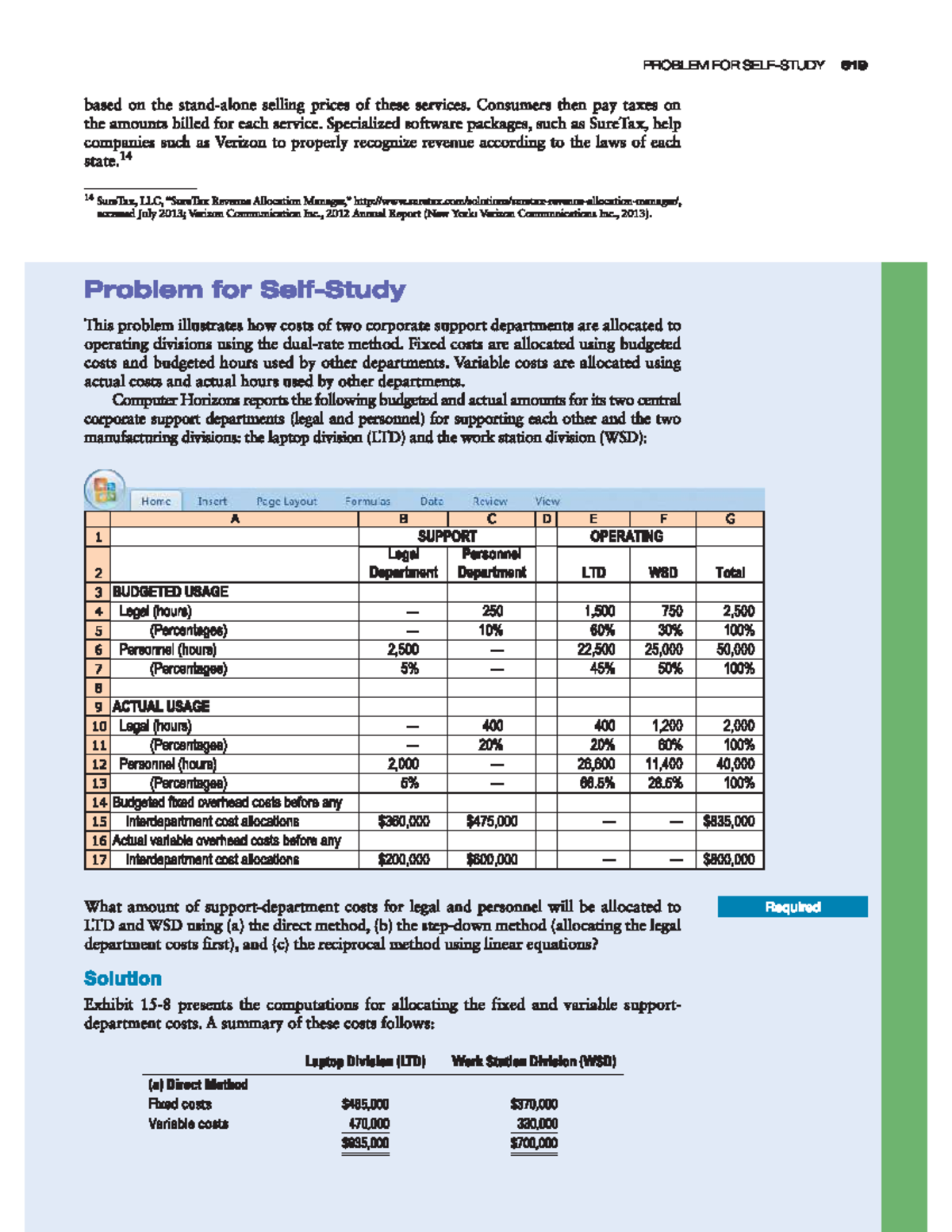 Ch.15 - Book Questions - Test for 619: Cost Allocation Methods - Studocu