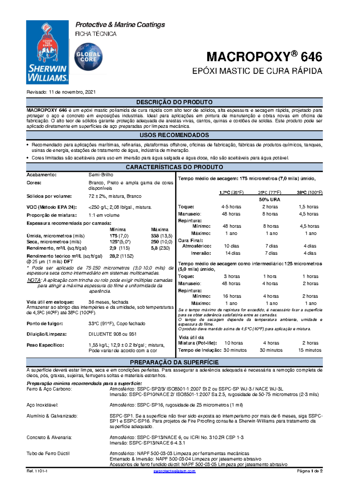 BT - Macropoxy®-646-1 - Ficha Técnica do Epóxi Mastic de Cura Rápida ...