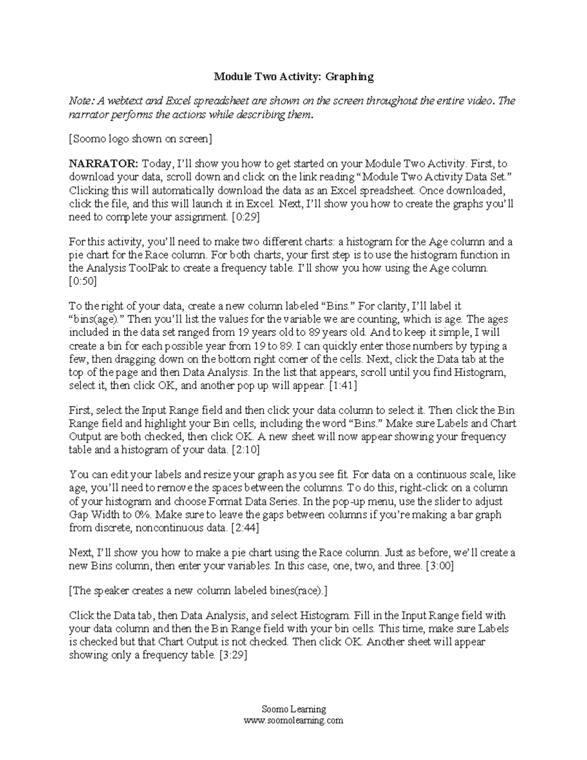 Module 2 Activity: Graphing with Excel Instructions for 2024 - Studocu