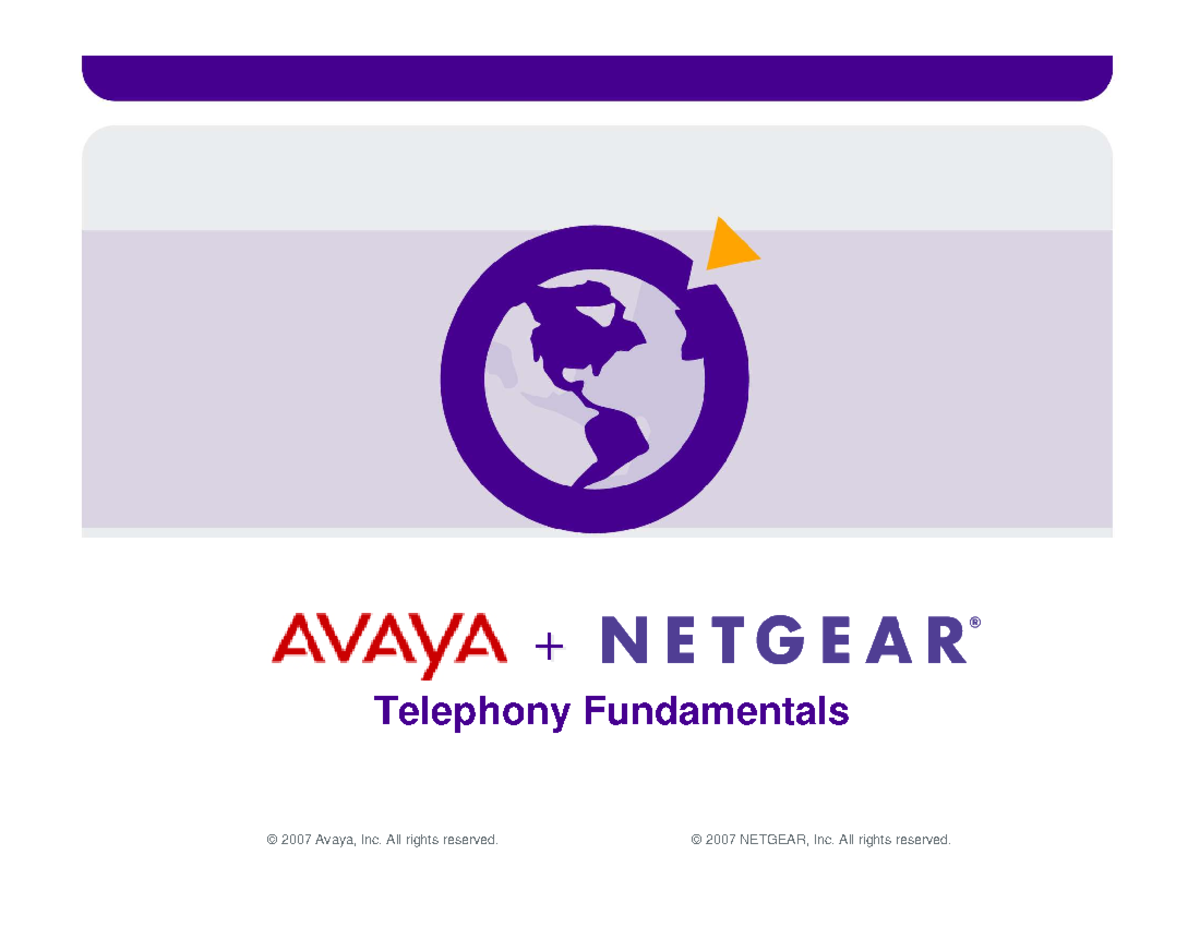 Telephony Fundamentals: Key Concepts and Technologies (830684764) - Studocu