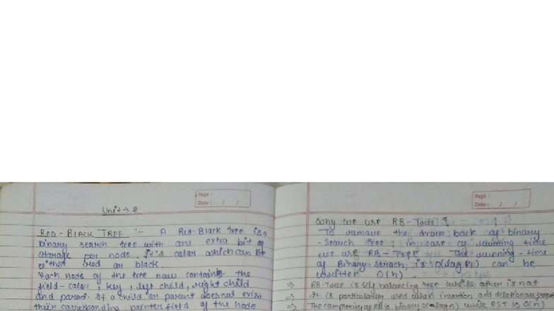 DAA Unit-2: Understanding Red-Black Trees and Their Operations - Studocu