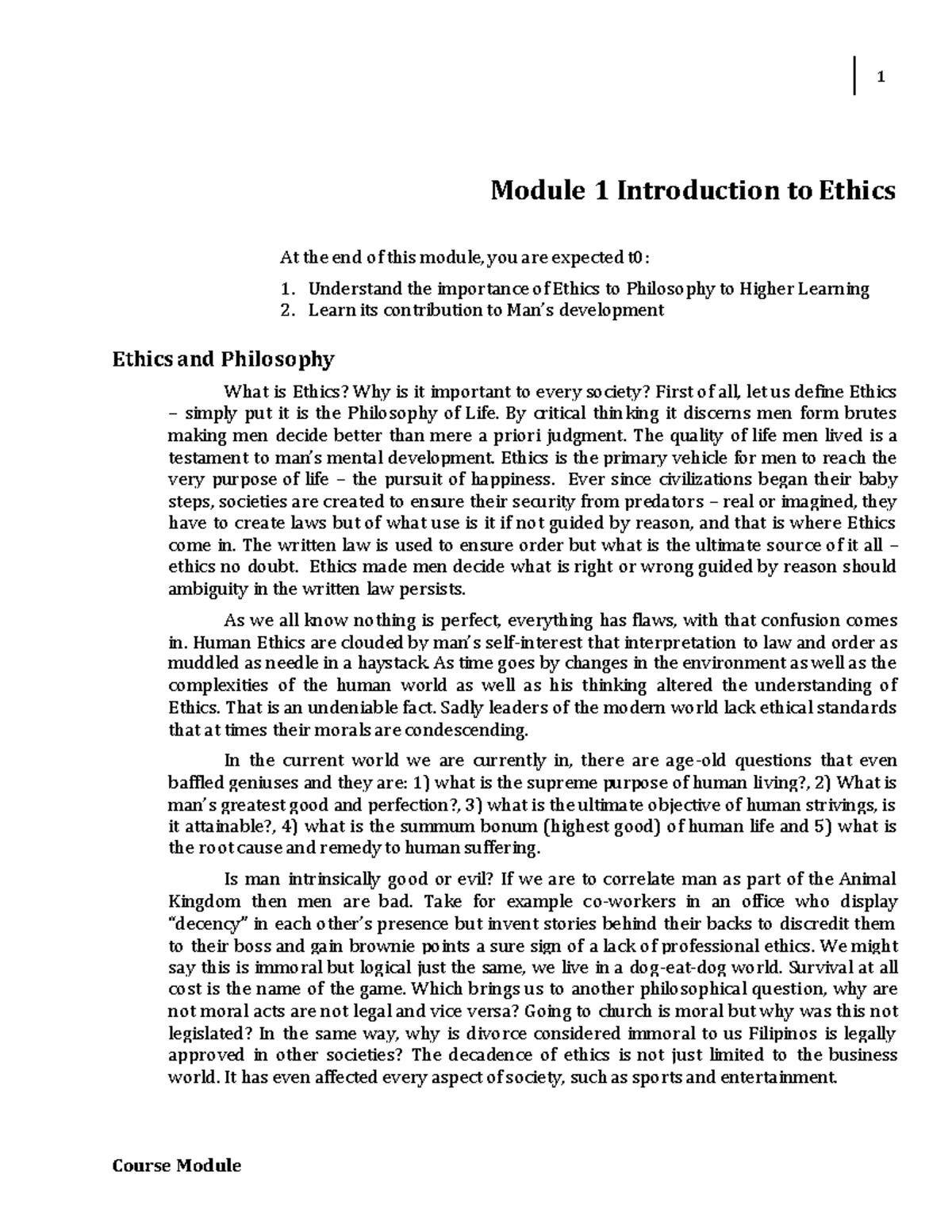 Ethics 101: Intro to Key Concepts in Philosophy and Human Development ...