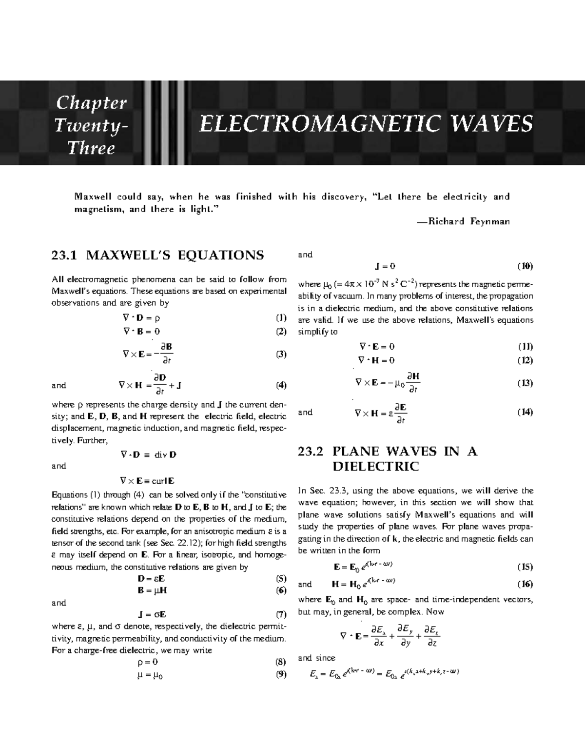Optics-23: Detailed Analysis of Electromagnetic Waves and Maxwell's ...