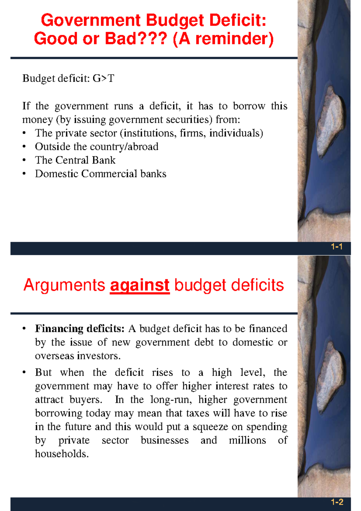 Lesson 8 - P2 Final Exam: Understanding Government Budget Deficits ...