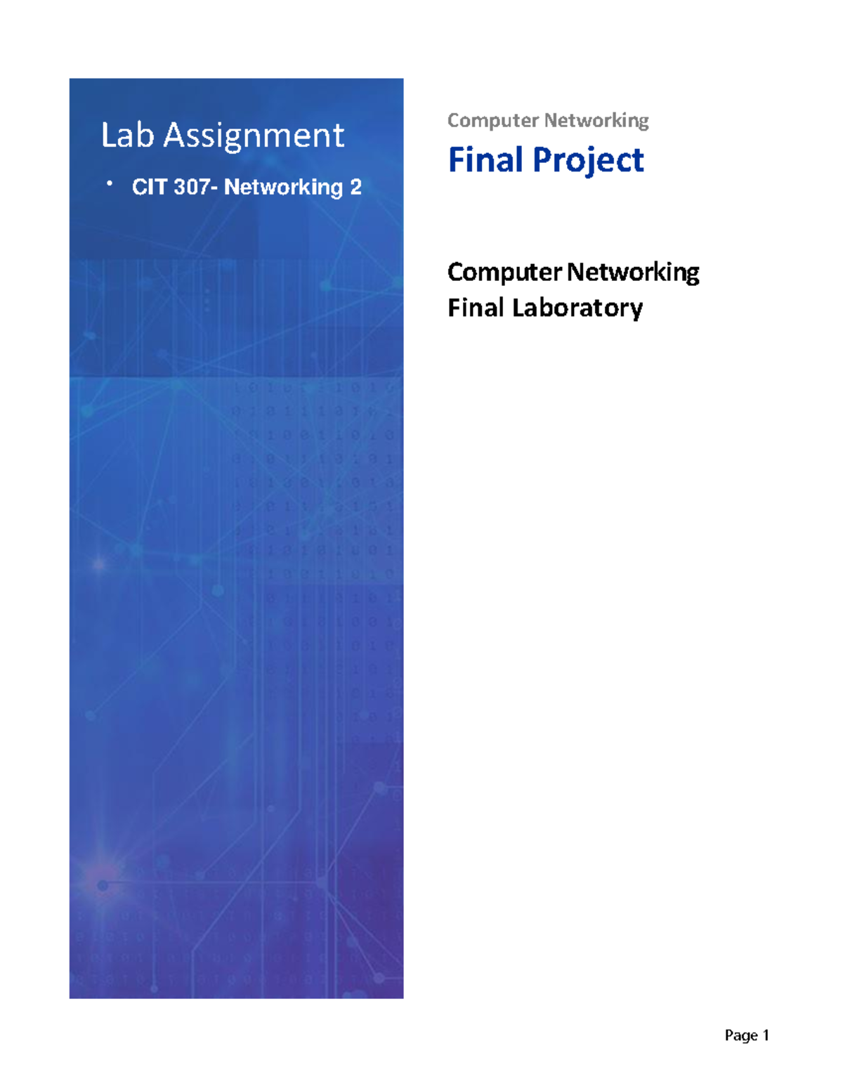 CIT 307 Final Laboratory 3: WAN Setup and Configuration Task Guide ...
