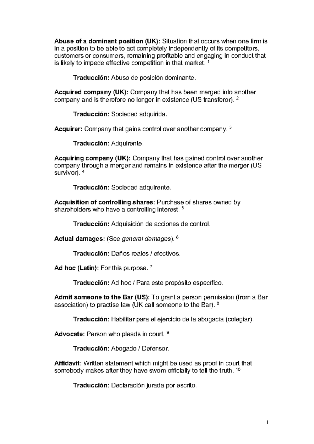 UK Law Vocabulary: Key Terms and Definitions for Legal Studies - Studocu