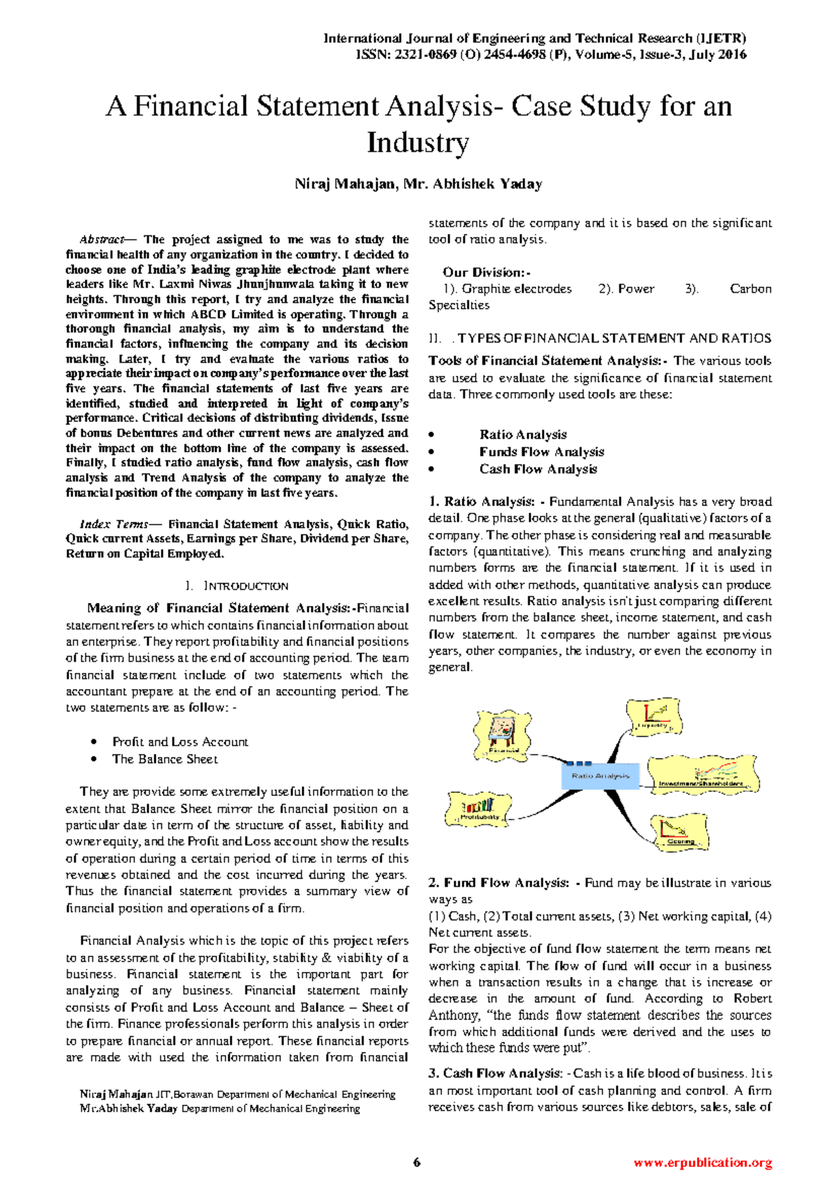 Financial Statement analysis - Case Study - Financial management - TIET ...
