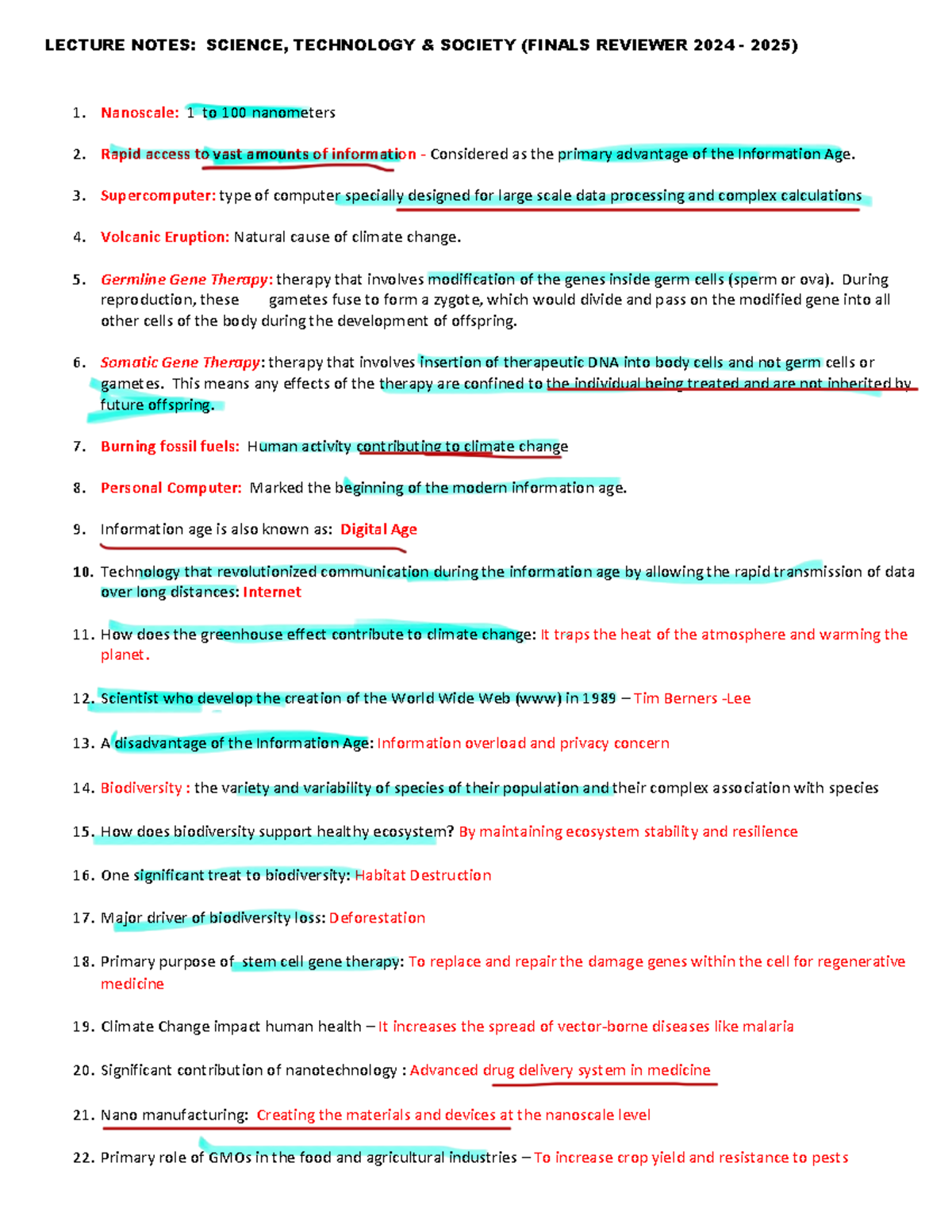 STS 2024: Final Exam Reviewer on Science, Technology, and Society - Studocu