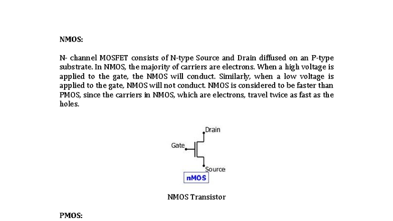 DSD UNIT-5: CMOS Technology Overview and Applications - Studocu