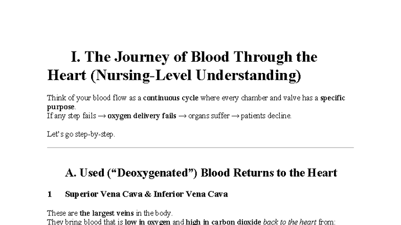 MDC Lecture - Understanding Blood Flow and Heart Function - Studocu