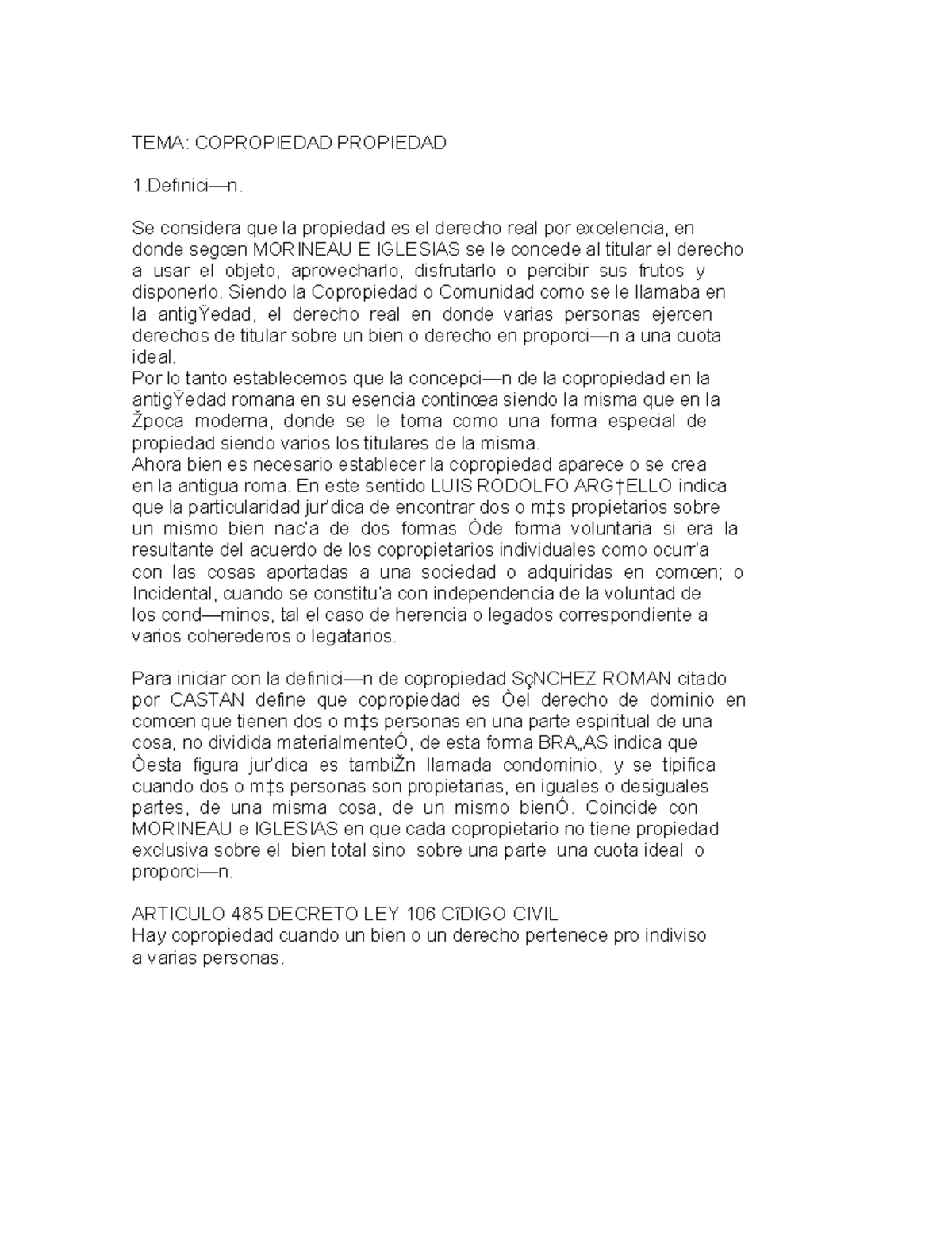 TEMA: COPROPIEDAD Y CONDOMINIO EN EL CÓDIGO CIVIL GUATEMALTECO - Studocu