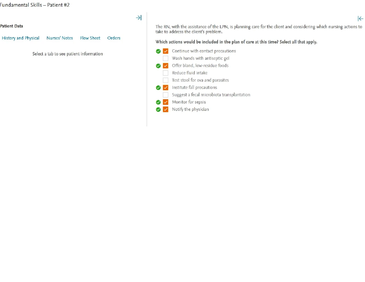 HESI Adaptive Quizzing Practice Questions: Patient Data Assessment ...
