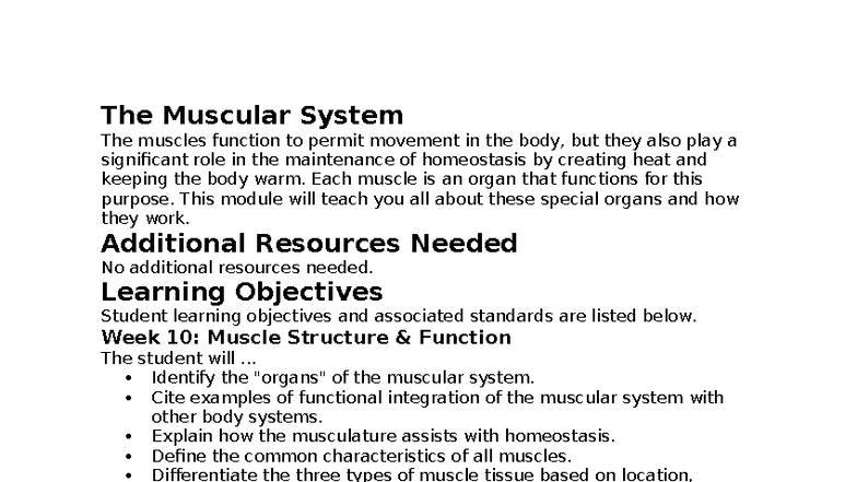 Demonstrated Muscle Movements & Anatomy Notes (175a18ac) - Studocu