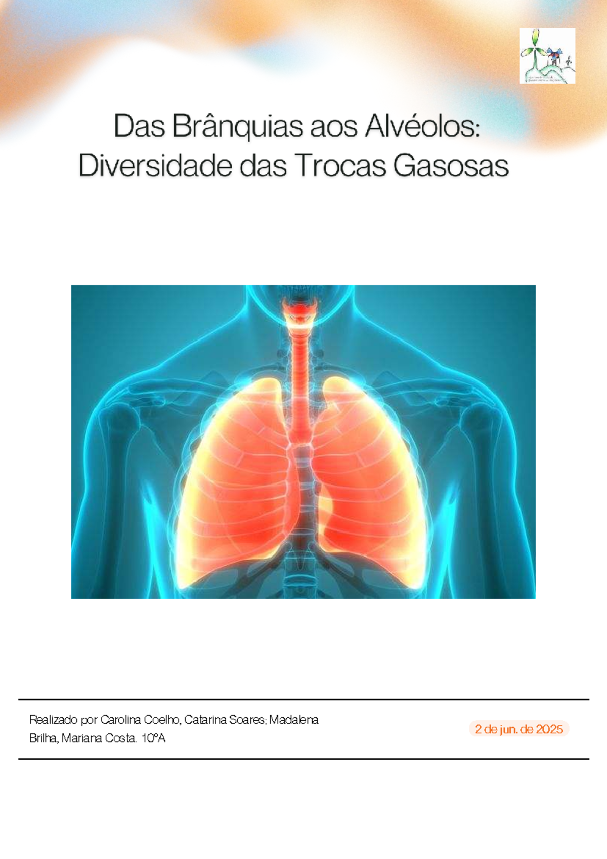 Trabalho de Biologia: Trocas Gasosas em Seres Vivos - 10ºA - Studocu