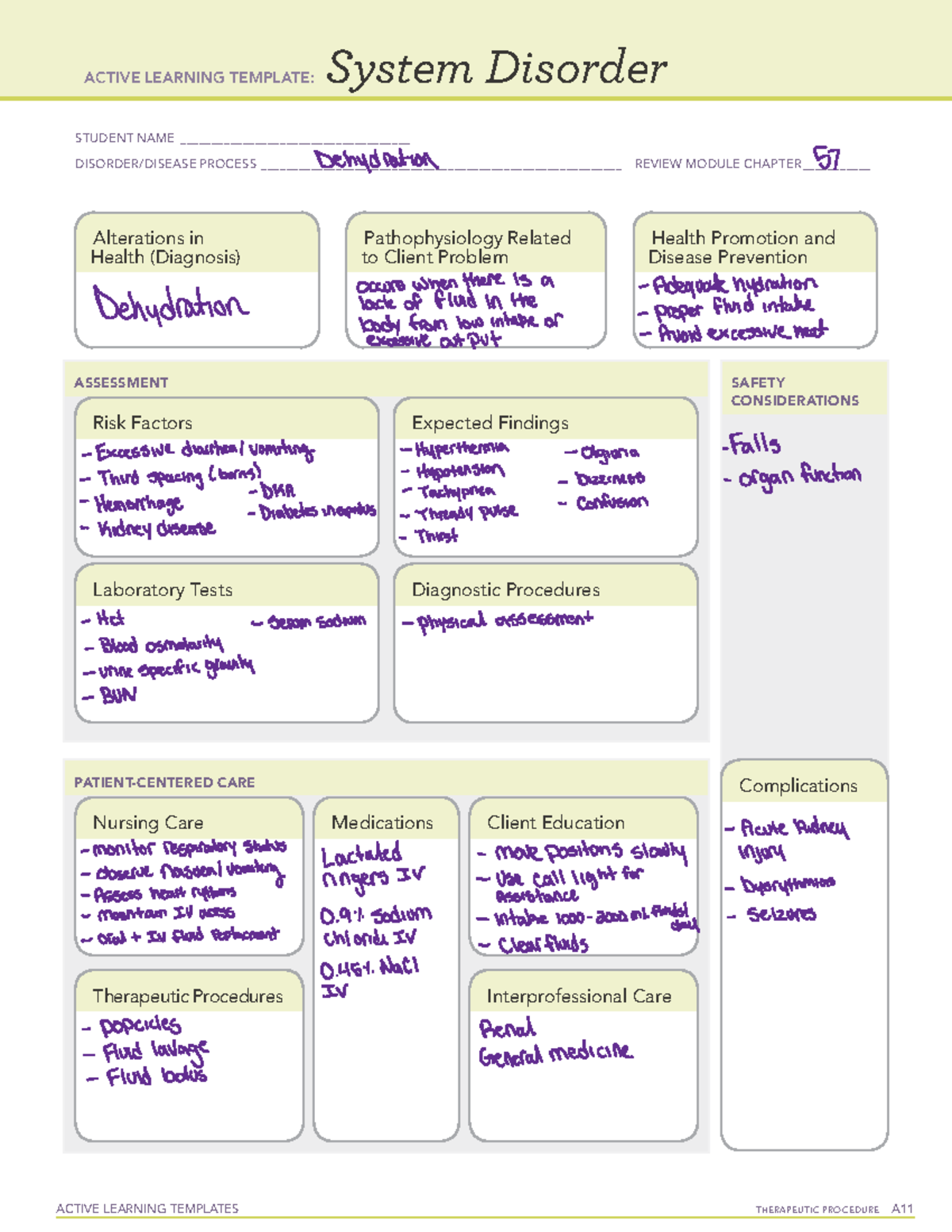 5 - ati practice - ACTIVE LEARNING TEMPLATES THERAPEUTIC PROCEDURE A ...