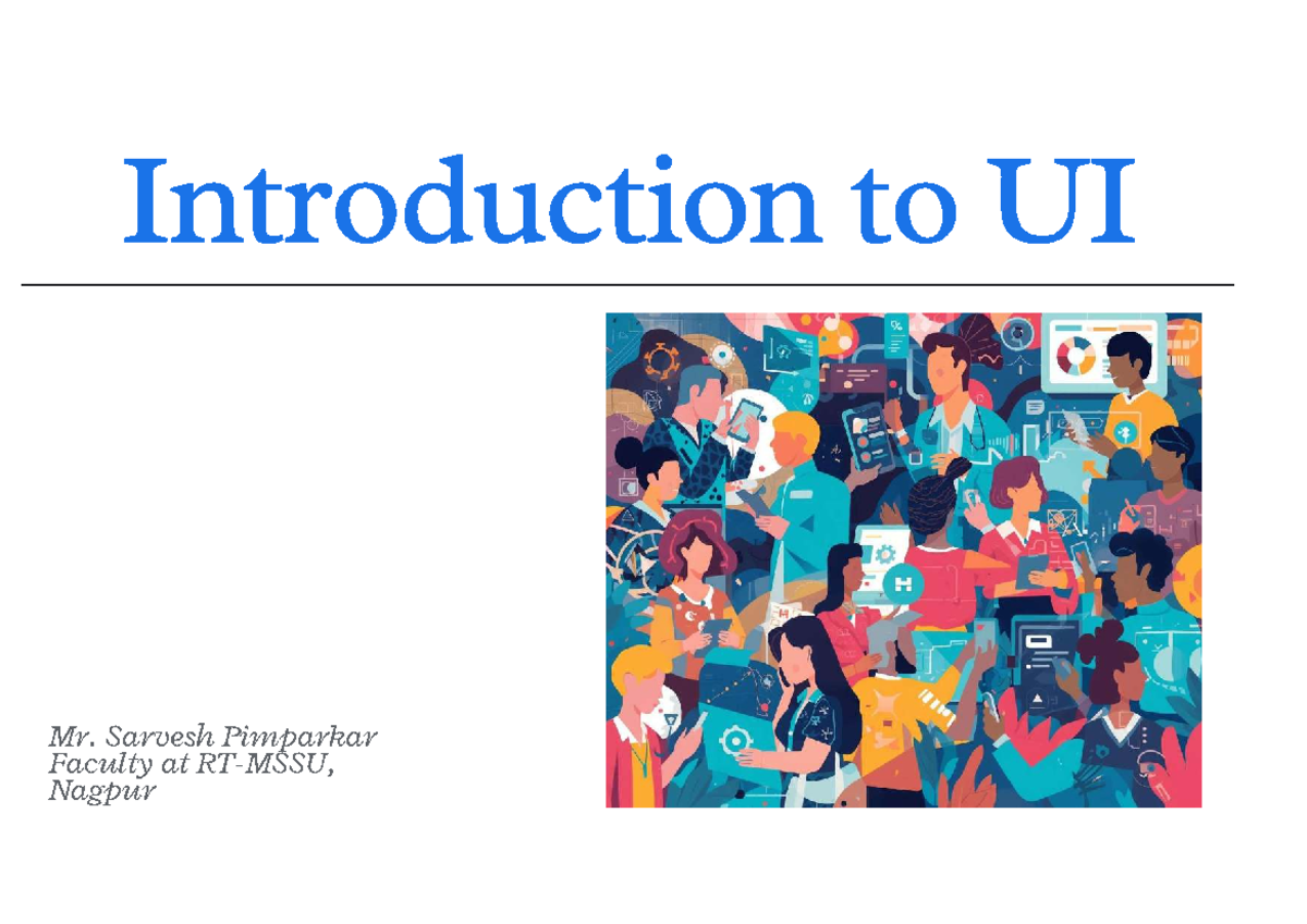 Introduction to UI/UX - Notes for Foundational Concepts of UI - Studocu