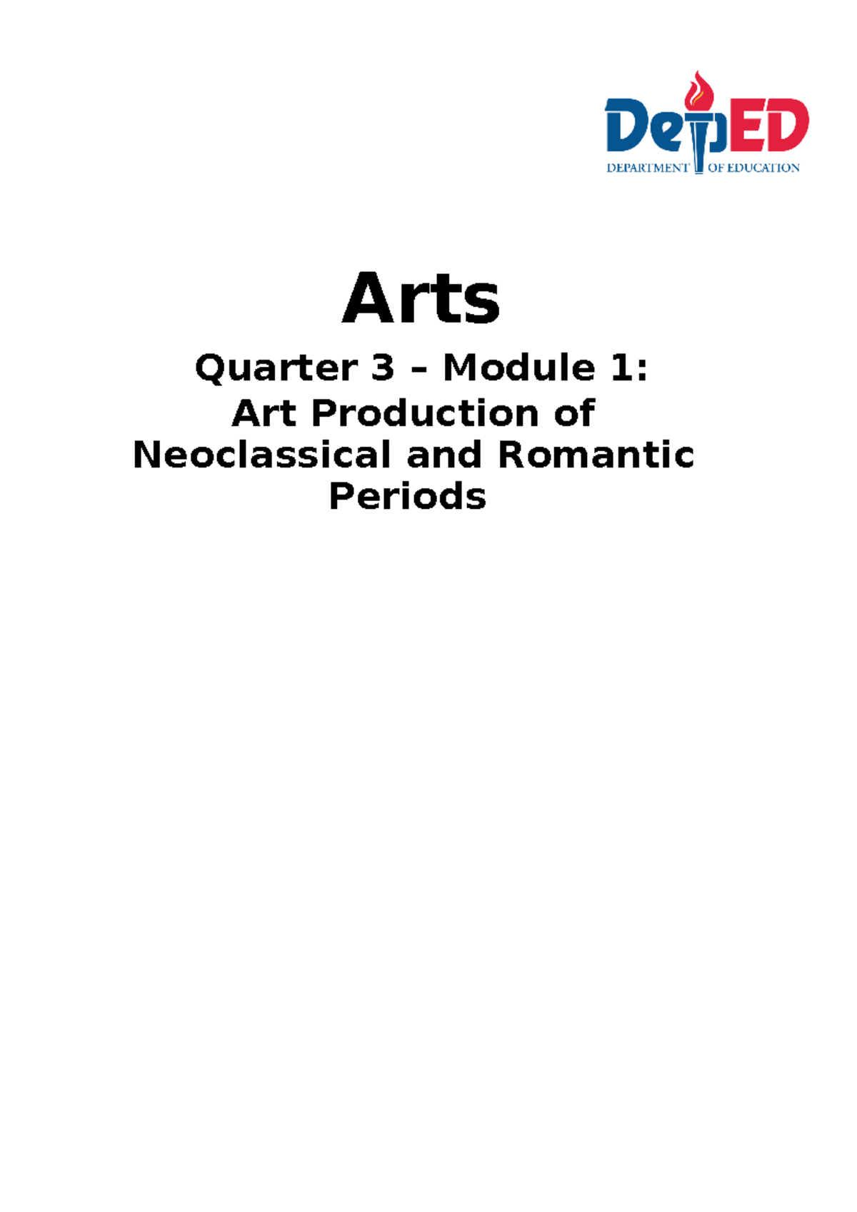 ARTS9-Q3- Module 1 - In this kind of learning material you can easily ...