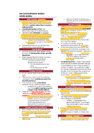 Contemporary World Notes: Understanding Globalization and Its Impacts ...