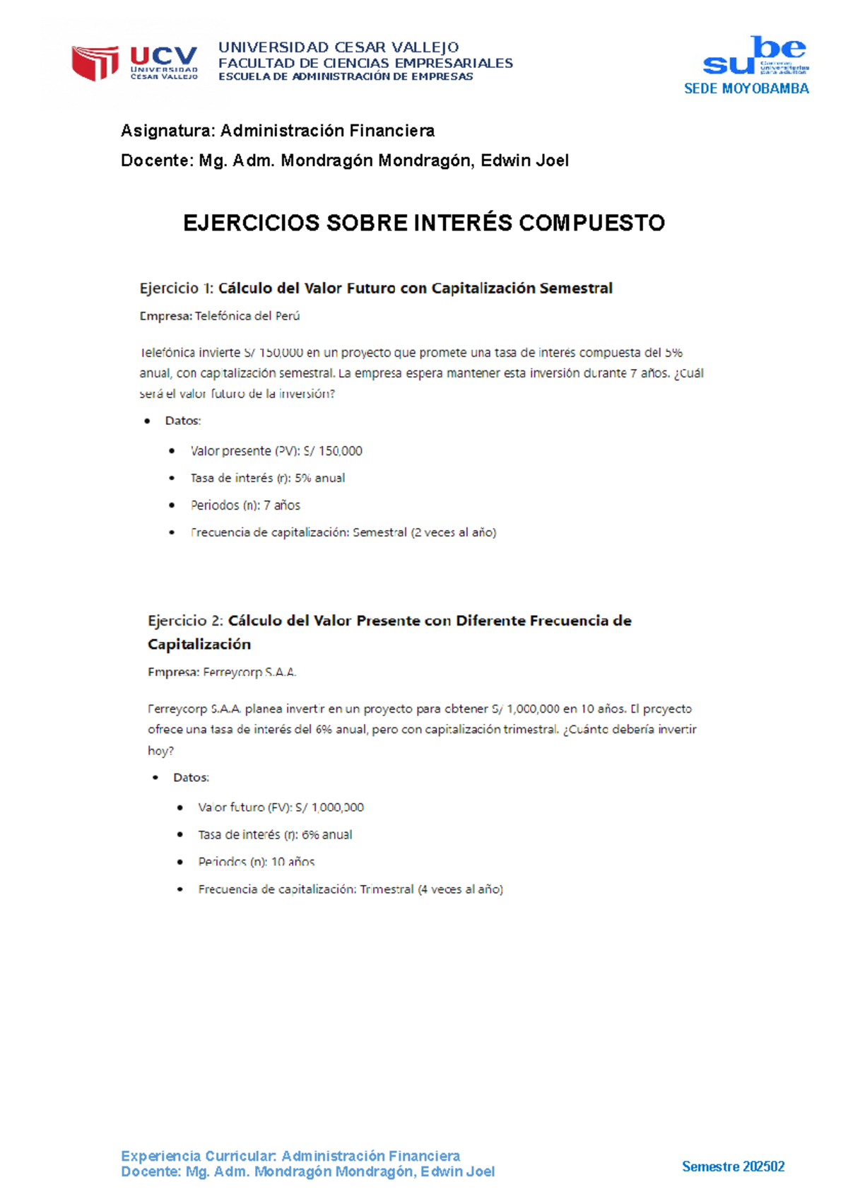 Ejercicios DE Repaso - Información para leer - SEDE MOYOBAMBA ...