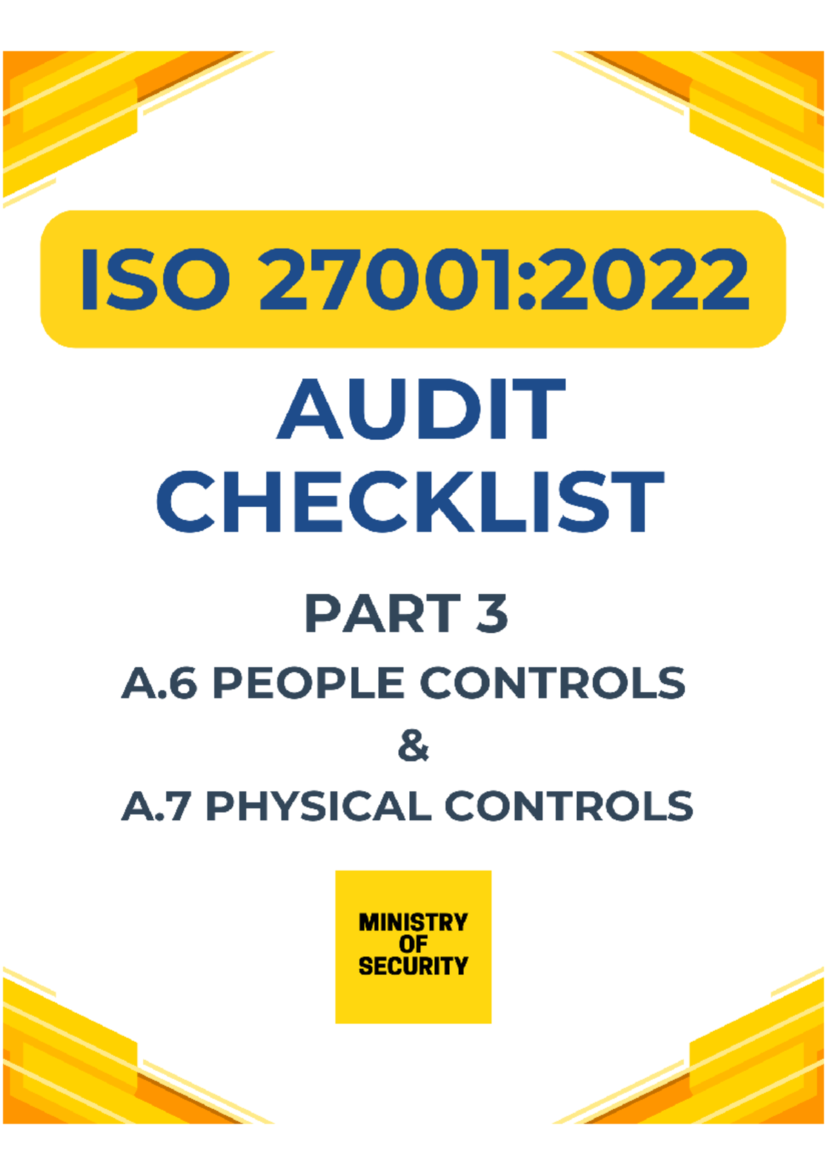 ISO 27001 Audit Checklist: People & Physical Controls (Part 3) - Studocu