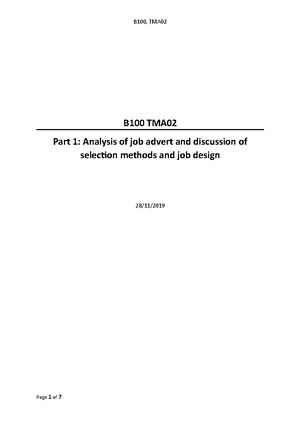 B100 TMA02 Template 24J RR changes 23 - TMA Student name: Kevin ...
