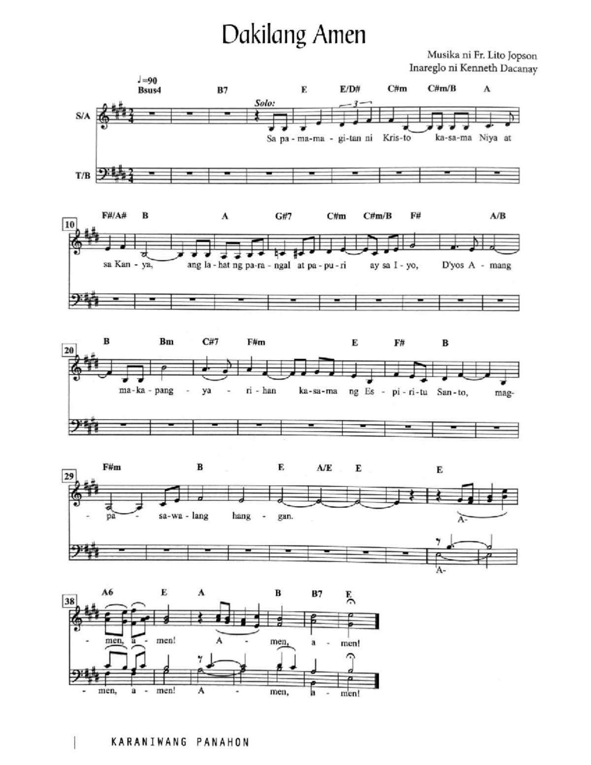 Dakilang Amen ( Kaloob ) - Dakilang Amen Musika ni Fr. Lito Jopson ...