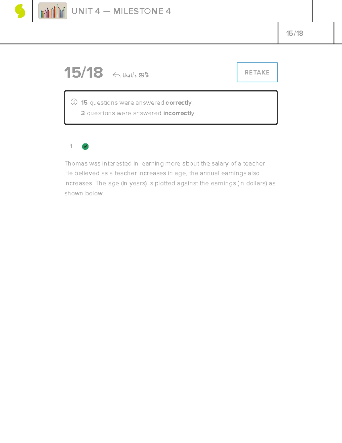 Milestone 4 - Sophia MAT-240 applied statistics equivalent - 1 17/18 that's 94% RETAKE 17 - Studocu