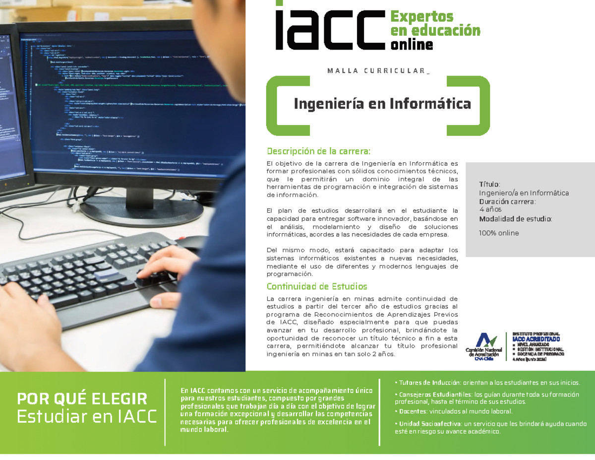 Malla Curricular para Ingeniería en Informática - IACC - Studocu