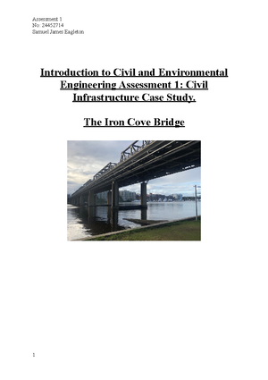 Assignment 1 - Sydney Harbour Bridge Case Study Report - Introduction ...