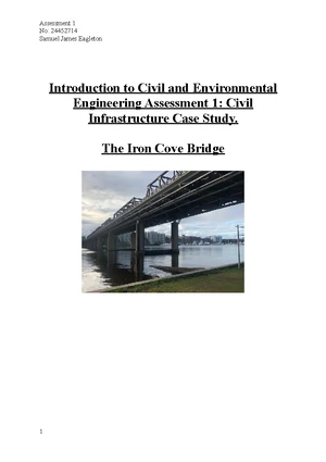 Assignment 1 - Sydney Harbour Bridge Case Study Report - Introduction ...