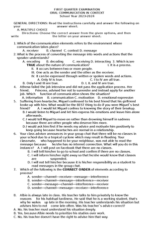 MIL-1ST Quarter EXAM-FOR Printing - MEDIA AND INFORMATION LITERACY ...