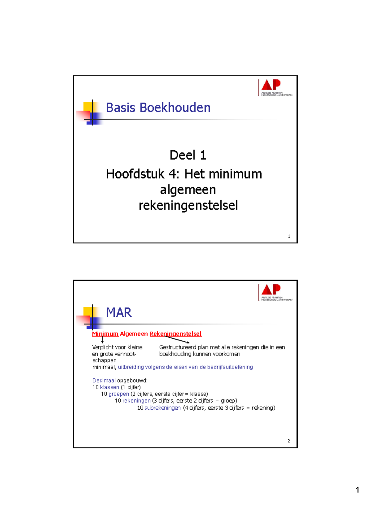 Basis Boekhouden Deel 1: Hoofdstuk 4 - Minimum Algemeen ...